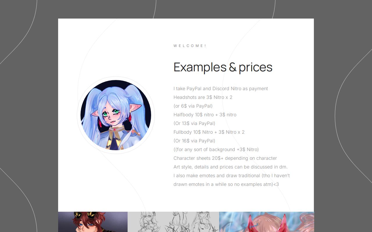 Prices examples